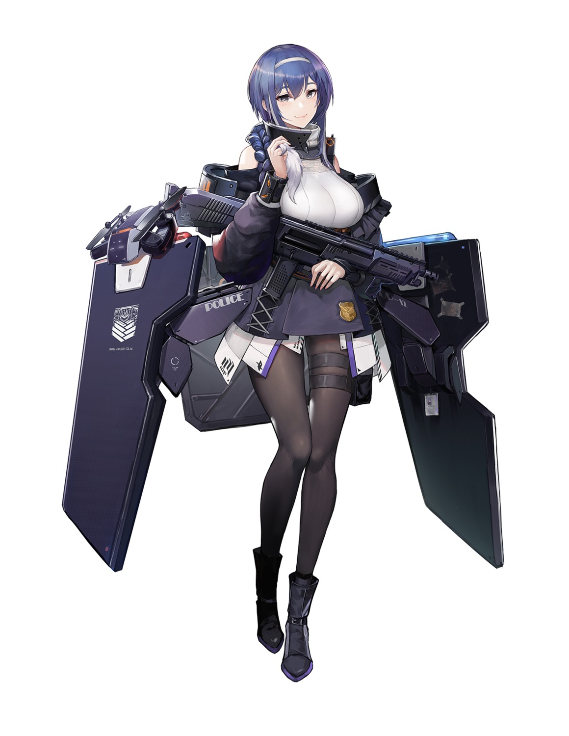 pandea work girls frontline dp-12 (girls frontline) breast hold garter gun pantyhose | #630721 ...